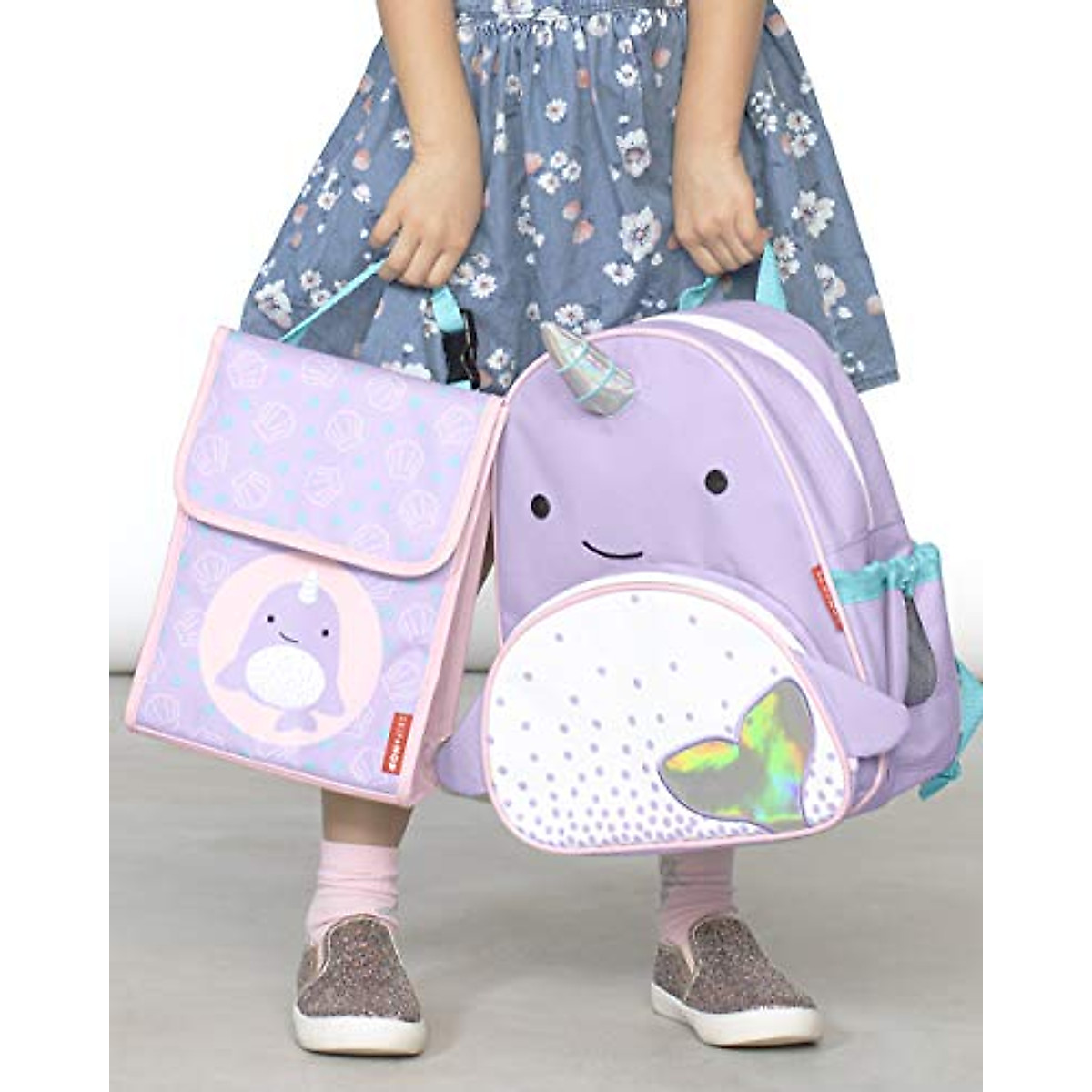 Skip Hop Toddler Lunch Box, Zoo Lunch Bag, Narwhal