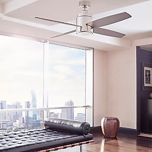 LUZAIRE DESIGN Oxygen 3-101-20 | Oslo 52" Four Blade Modern Ceiling Fan – Polished Nickel Finish | Three Speed Reversible Motor With Optional Remote Control