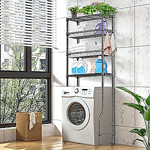 Rolling Utility Cart, Bathroom Organizer, Over The Toilet Storage Shelf