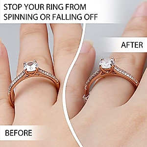 Ring Size Adjuster for Loose Rings, Eiito Ring Sizers Ring Spacers or Ring Tightener - Invisible Ring Guards - 6 Sizes Fitter, Resizer Fit Almost Any Size Rings