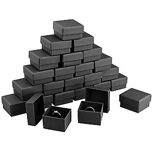 Outgeek 24pcs Jewelry Gift Boxes, Small Gift Boxes with Foam Insert Earring Protector Case Jewelry Kraft Packing Boxes for Ring Collectibles Necklace Bracelet Wedding (24PCS Gift Boxes)