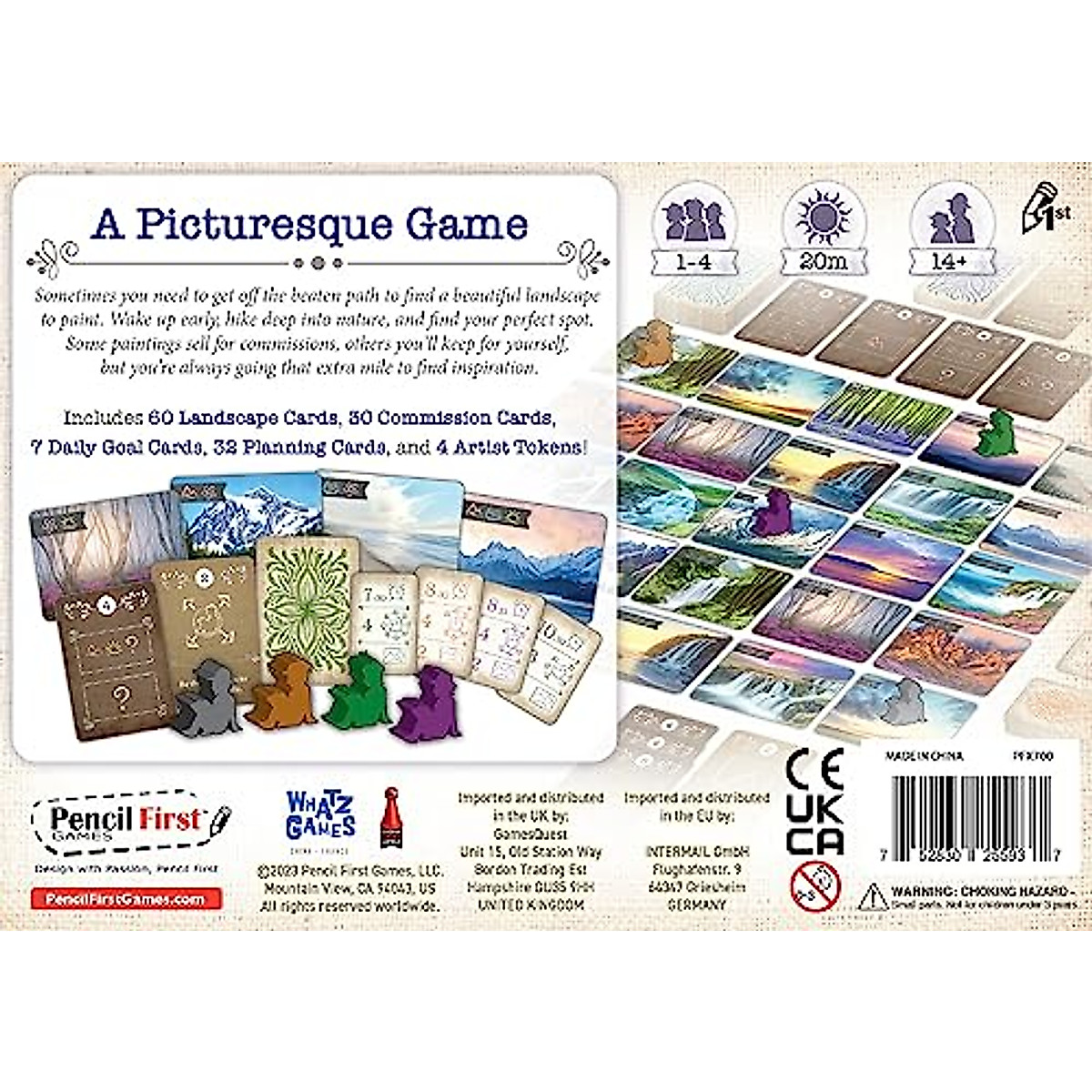 Sunset Over Water Card Game – A Picturesque Game of Painting Landscapes and Exploring Nature by Pencil First Games for 1-4 Players