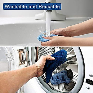 Car Duster Kit Spray Glass Windshield Cleaning Tool Defogging Foldable Handle 360° Pivoting Head Brush and 3 Reusable Microfiber Cleaning Bonnets for Interior Exterior Glass Screens Scratch Lint Free