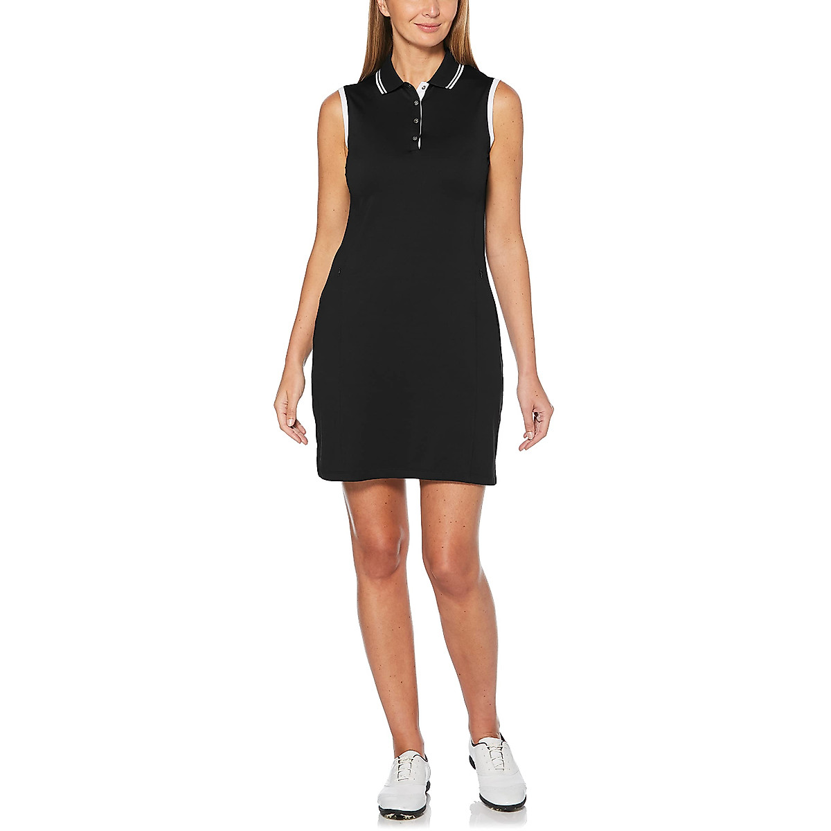 Callaway Women's Sleeveless Polo Golf Dress, Caviar, Large