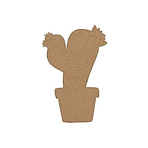 Pinboard Cactus Shaped Wall Decor - Cork Board with 6 Pushpins - Bulletin Board Display,School or Classroom Home Decor