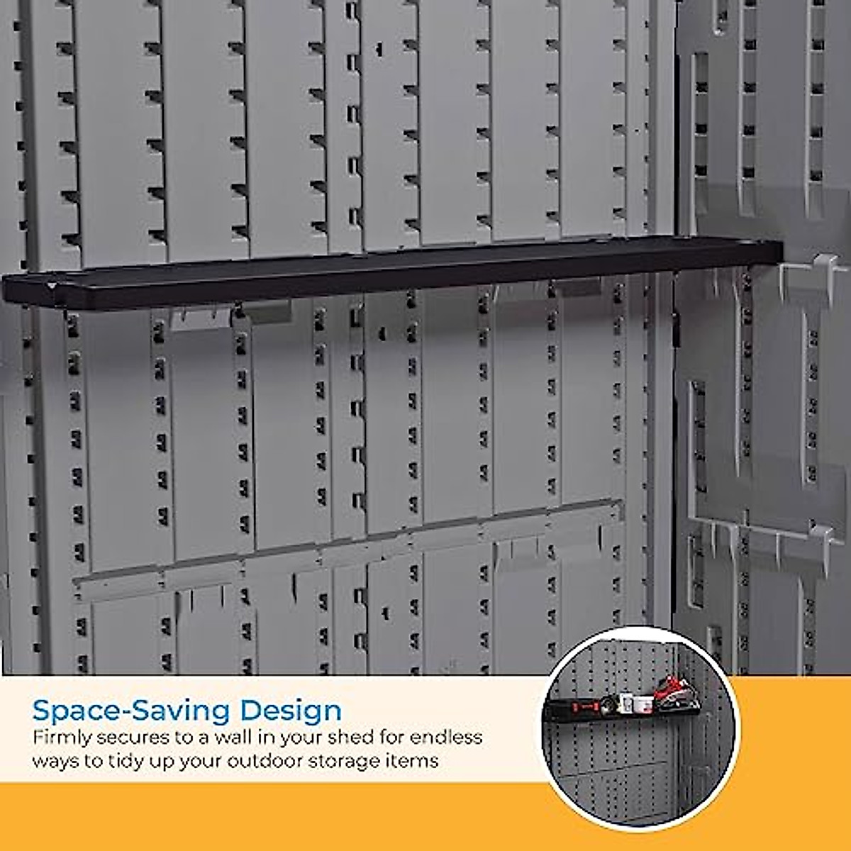 Suncast BMSASHELFH1 Shed Shelf Kit, No Size, Black