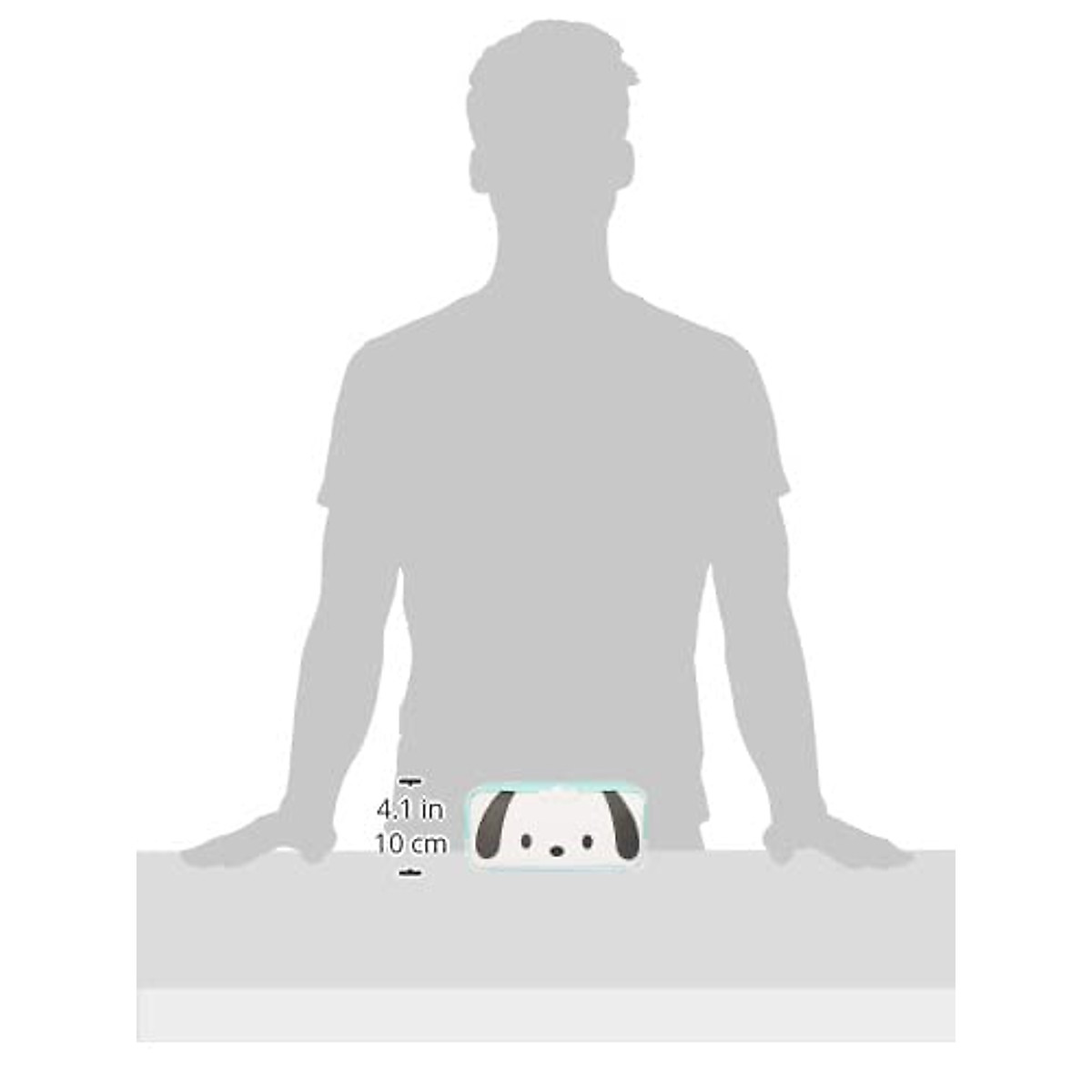 Tees Factory Sanrio Door Up Pen Pouch, 7.5 x 2.4 x 4.3 inches (19 x 6 x 11 cm), Pochacco SR-5540408PC