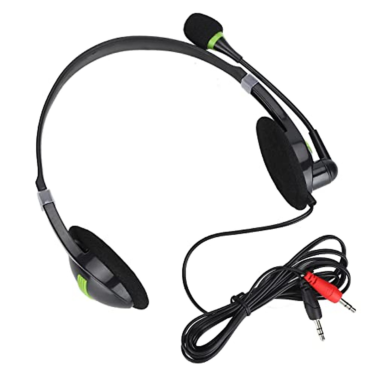 Wisoqu Wired Headset,3.5mm/USB Customer Service Over Ear Headphones Corded Headsets with Noise Cancelling Microphone (3.5mm Model)