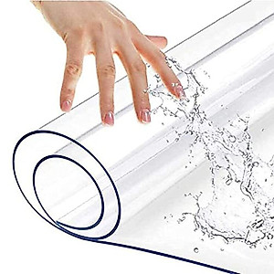 Clear PVC Desk Chair Mat 1.5mm Chair Mat Office Chair Mat, Chair Mat for Floor Protection,Non-Slip Office Chair Mat Desk Pads Mat,Transparent Waterproof Chair Mat for Hardwood Floor Carpet,65/85/105/