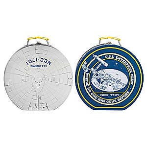 Star Trek Enterprise Shaped Tin Tote Lunchbox