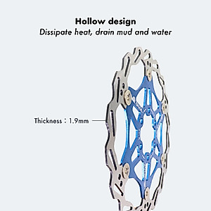 DJC Bike Brake Disc Rotor MTB Floating Brake Disc 160mm 180mm 203mm with 6 bolts Road Bike MTB BMX Steel Aluminum Brake Disc (6# purple, 160mm)