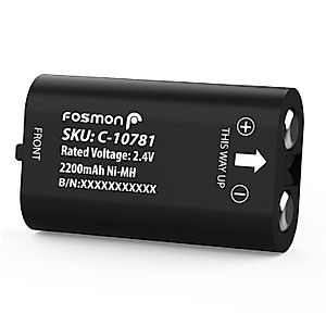 Fosmon 2200mAh Rechargeable Battery Pack Compatible with Xbox Series X/S, Xbox One/One X/One S Elite Controllers - 1 Pack, Recharge C-10777 Battery Charger (Not Included)