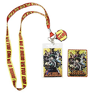 My Hero Academia Throw Blanket - Shoto, Izuku & All Might Soft Fleece Throw Blanket Lanyard and Sticker (All Might)