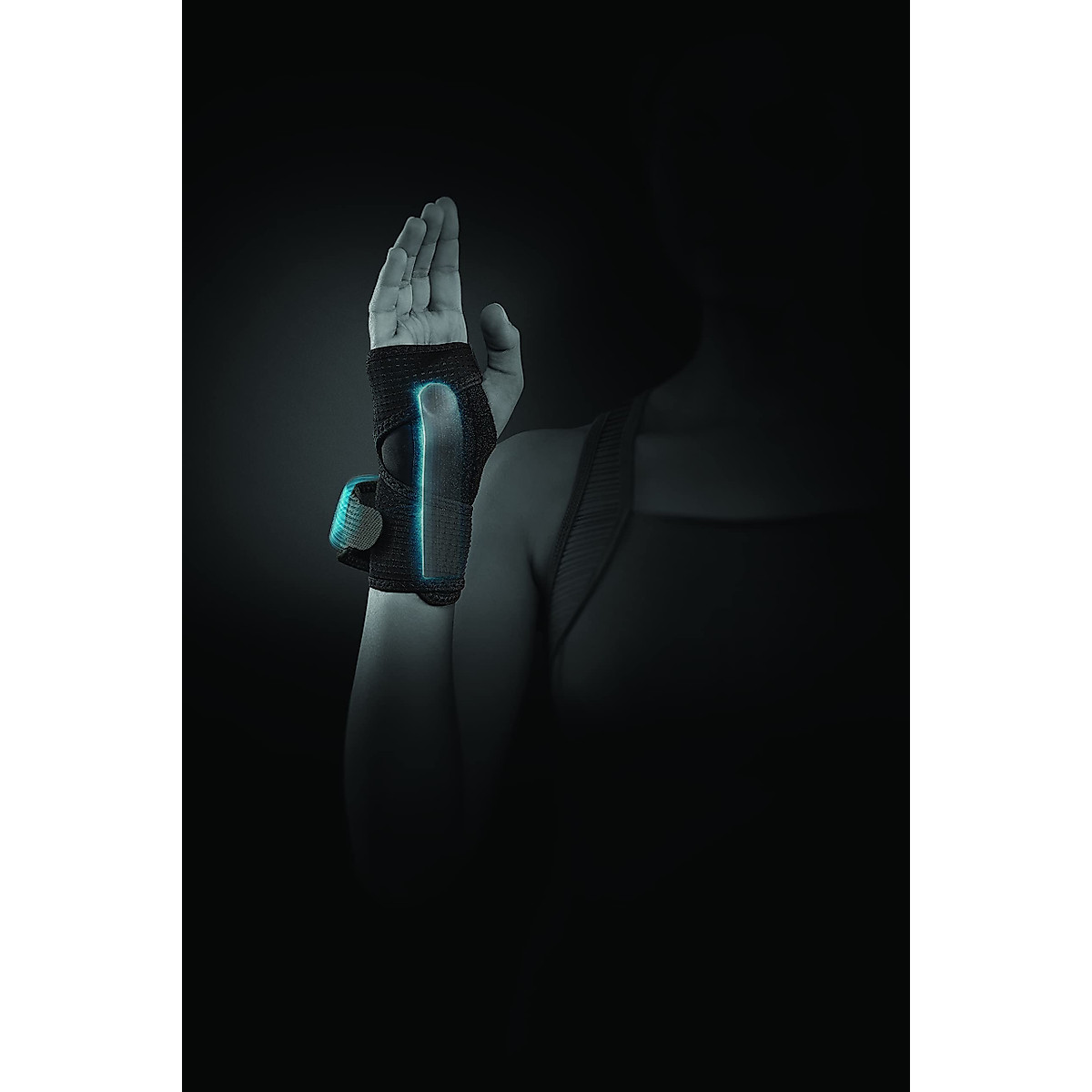 CURAD IRONMAN Wrist Support, Reversible Rigid Wrist Brace for Mild Sprains, Strains, Joint Injuries, Carpal Tunnel Pain Management, 2 Adjustable Straps, Universal Fit for Right or Left Wrist, 1 Brace