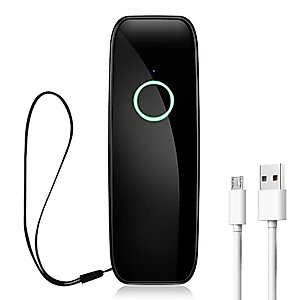 Bluetooth Barcode Scanner, Mini 1D & 2D Wireless Barcode Scanner,2-in-1 Bluetooth & USB Wired Portable Barcode Scanner