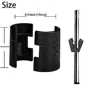 Wire Shelf Clips for 3/4" Post, WMDXF Wire Shelving Shelf Lock Clips 25 Pairs 50 Pieces, Shelving Sleeves Replacements, Black