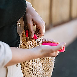 SABRE Defense Spray, 3-in-1 Formula Contains Max Strength Pepper Spray, CS Military Tear Gas & UV Marking Dye, Quick Release Key Ring for Easy Carry, Finger Grip for More Accurate Aim, 0.54 fl oz