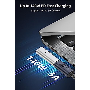 AreMe 140W 90 Degree USB C to Magnetic 3 Charging Adapter Compatible with MacBook Pro 2023 (M2, 14/16 inch), MacBook Air 2022 (M2), MacBook Pro 2021 (M1, 14/16 inch)