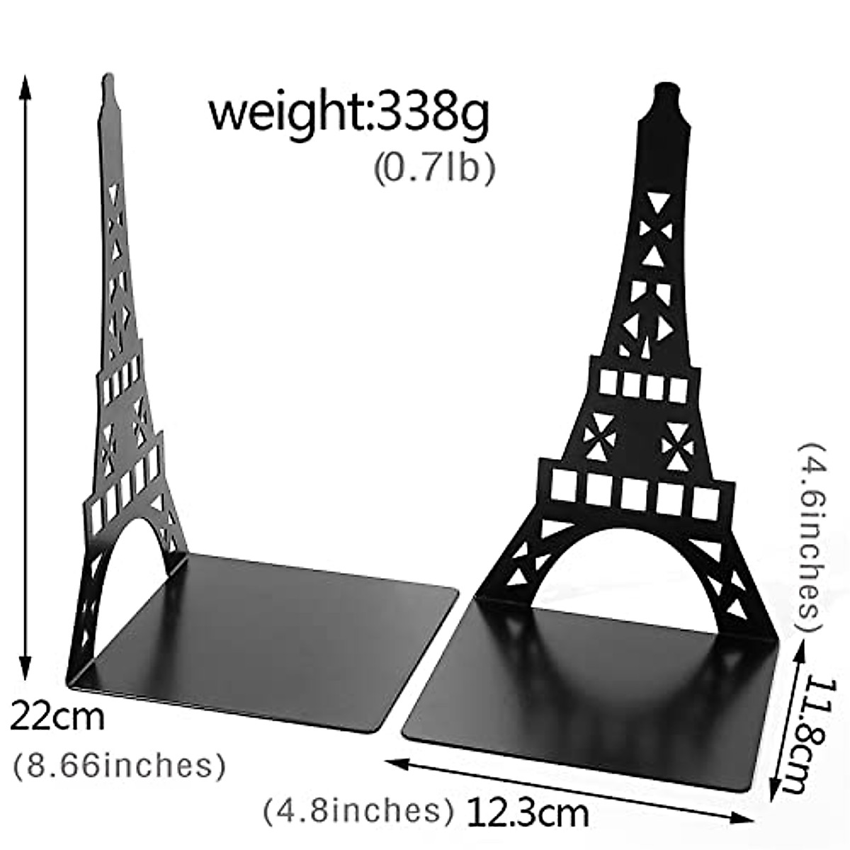 PRVDV Adjustable Bookends Distinctive Design Bookshelf Large Metal Bookend Desk Holder Organizer Gift Stationery Office Stationery