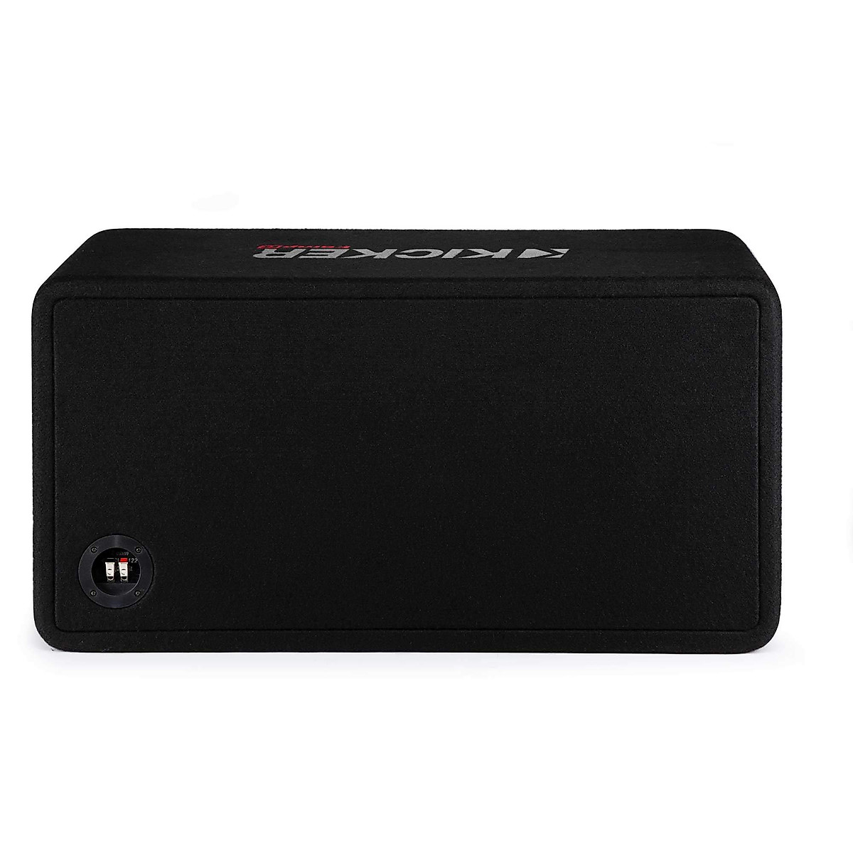 Kicker Comp R 12 Inch Dual Subwoofer in Vented Enclosure Package with 46CXA8001 Amplifier and Wire kit