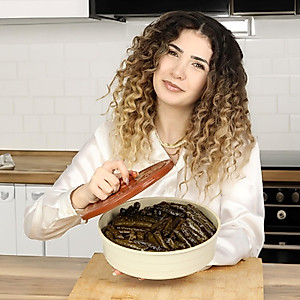 Clay Dolma Pot Lid Cover -Weighted Clay Lid for Dolma Cooking -Traditional Dolma Cover -Pot for Dolma -Clay Dolma Lid -Handcrafted Dolma Pot Cover(8,6 inch)