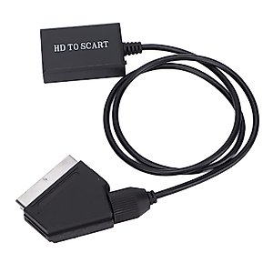 HDMI to SCART Converter, HD Digital Video HDMI to Analog Video and L/R Audio Adapter Support DVI, for CRT/VHS/DVD CVBS Play