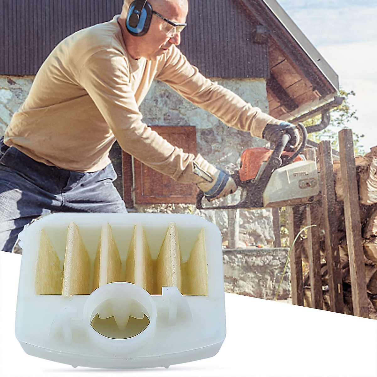 Adefol 3pcs Air Filter for Husqvarna 351 340 345 346 346XP Chainsaw #537024003