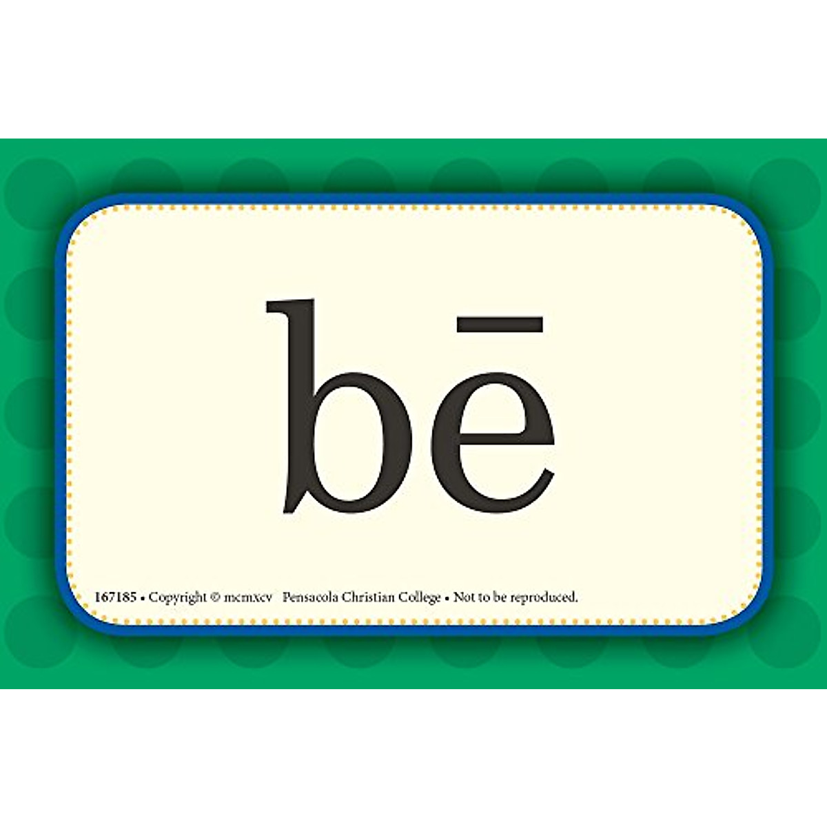Blend Practive Cards A - Abeka Kindergarten 1st and 2nd Grade 1, 2 Phonics Reading Program Teaching Aid Flash Cards