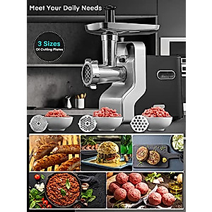 Meat Grinder Heavy Duty, 3000W Max Ultra Powerful, 5 in 1 HOUSNAT Multifunction Electric Meat Grinder, Sausage Stuffer, Slicer/Shredder/Grater, Kubbe & Tomato Juicing Kits, Home Kitchen Use