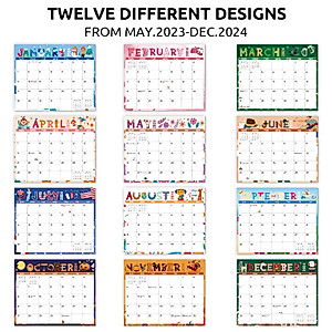 Zuozee Desk Calendar 2023-2024 and Acrylic Magnetic Dry Erase Board Bundle Sales