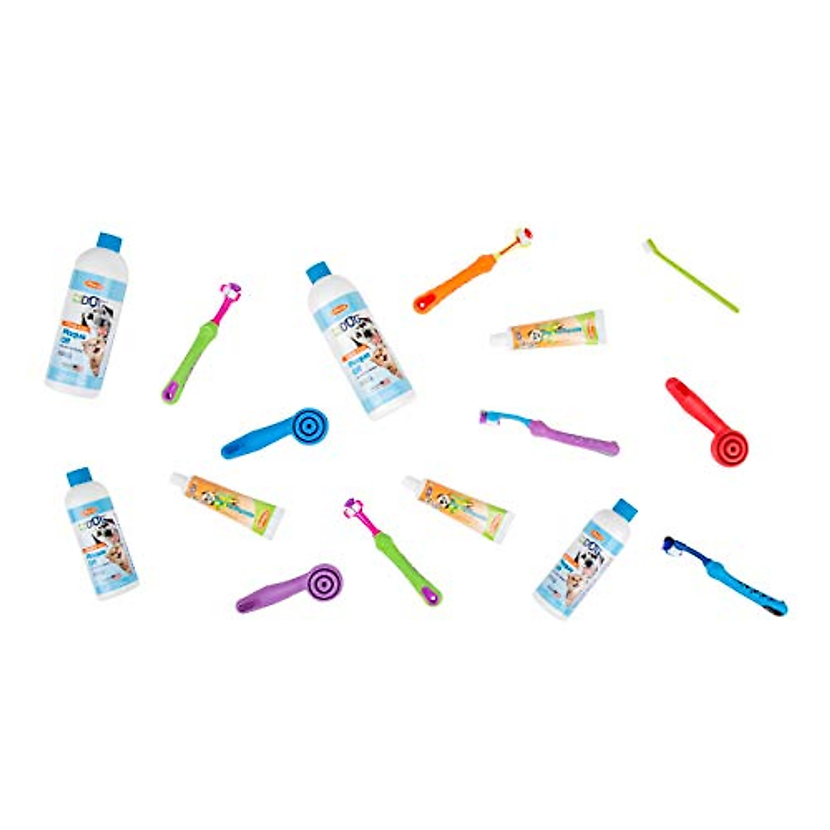 EZDOG Three Sided Toothbrush for Dogs | Dental Care for Dogs for Fresh Breath | Dog Toothbrush for Small Dogs and Small Breeds Teeth Cleaning Dog Oral Care