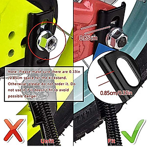 SEISSO Bike Kickstand for 18" Wheel Kids, Back Bicycle Kick Stand, Premium Steel Kick Stand Rest for 18 inch Wheel Bike Kickstands