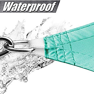 ColourTree Custom Size 16' x 16' x 16' Turquoise TADT16 Triangle Waterproof Sun Shade Sail Canopy Awning Shelter, 95% UV Block Water Resistant, Garden Carport Outdoor Patio (We Customize)