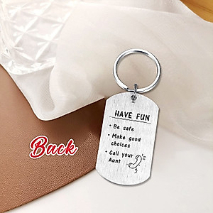 DEGASKEN To My Nephew Graduation Gifts Keychain from Aunt Auntie Key Chains