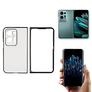 for Oppo Find N2 Shiny Phone Case, Ultra Thin and Slim Shockproof Protection Case, Anti Drop Foldable Phone Protective Cover for Oppo Find N2 (White)