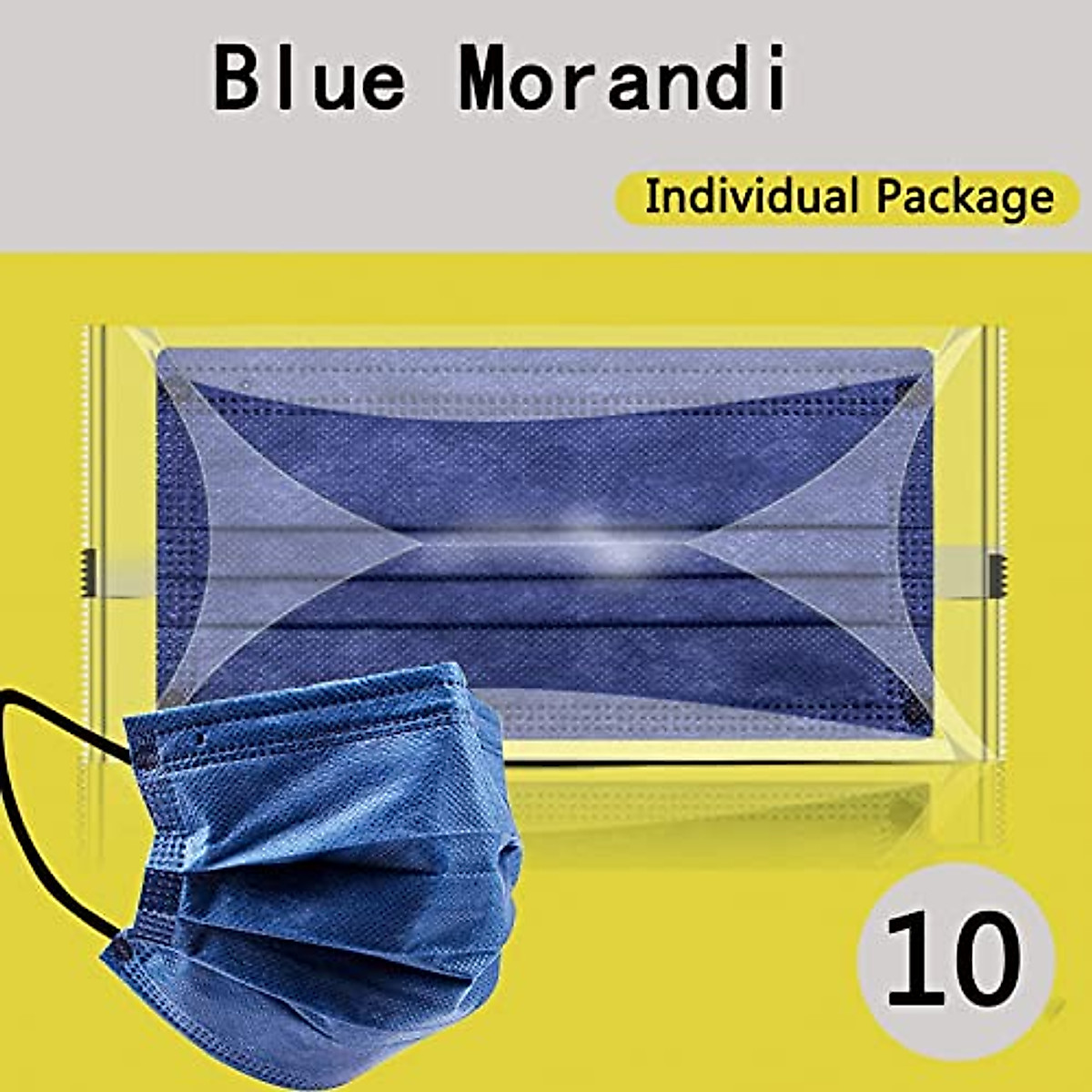 Disposable Face Mask Individually Wrapped,3 Ply Print Masks(5 style,Choose The Size You Need,Adult or Kids/50Pcs or 30 Pcs) (Morandi)