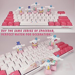 Custom Japanese Anime Cute Keycaps Set,Compatible with Cherry MX Switches Mechanical Keyboard Pink PBT Keycap,Computer Gaming Keyboards Key Caps,Artisan Key Cap