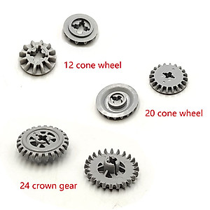 116 pcs Technical Gears Axle Pin Connectors - Wheels Connectors Rack Gear Car Building Brick Accessories Pieces Sets Compatible with Mindstorms Building Bricks Block Technical Toys (116 TECH PARTS)