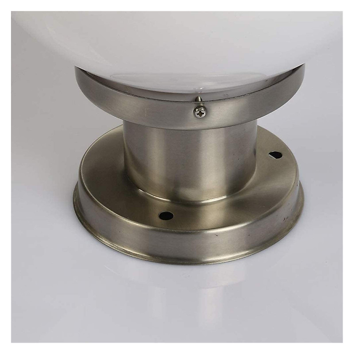 YMJ Solar Outdoor Post Light Fixture LED Cast Aluminum with Stainless Steel Pier Mount Base, Solar Pillar Light for Garden Home Hallway Porch Garage (Size : 9.84inch)