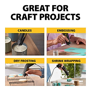 Wagner Spraytech 0503038 HT400 Heat Gun, Dual Temperature Hot Air Tool 680 and 450 Degrees, Shrink Tubing, Embossing, Craft Projects, Sticker Removal Heat Gun