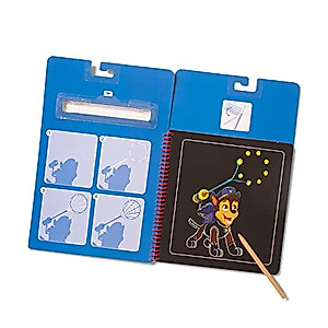 Melissa & Doug PAW Patrol Scratch Art 3-Pack – Chase, Skye, Marshall Color Reveal Travel Activity Pads - Reverse