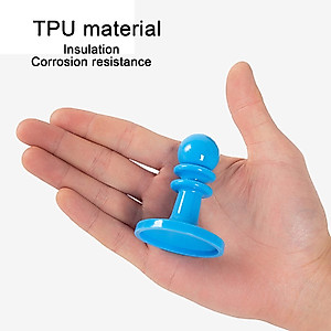 4 PC Camping Pole Toppers Tent Poles Lightning Protector Insulated for Camping Hiking Backpacker (Green)