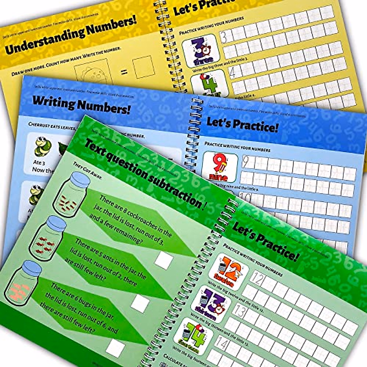 EPCQUYIN 2 PC 11" X 8" Magic Practice Copybook Reusable Writing Practice Book Alphabet & Math Calligraphy Set Kids Early Education Materials English Handwriting Workbook with Pens