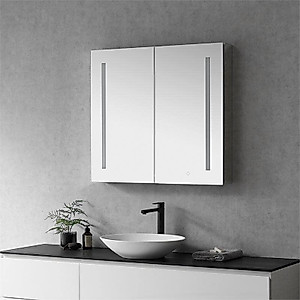 Altair Design Catola 36" Clear Glass Surface-Mount/Recessed LED Mirror Medicine Cabinet