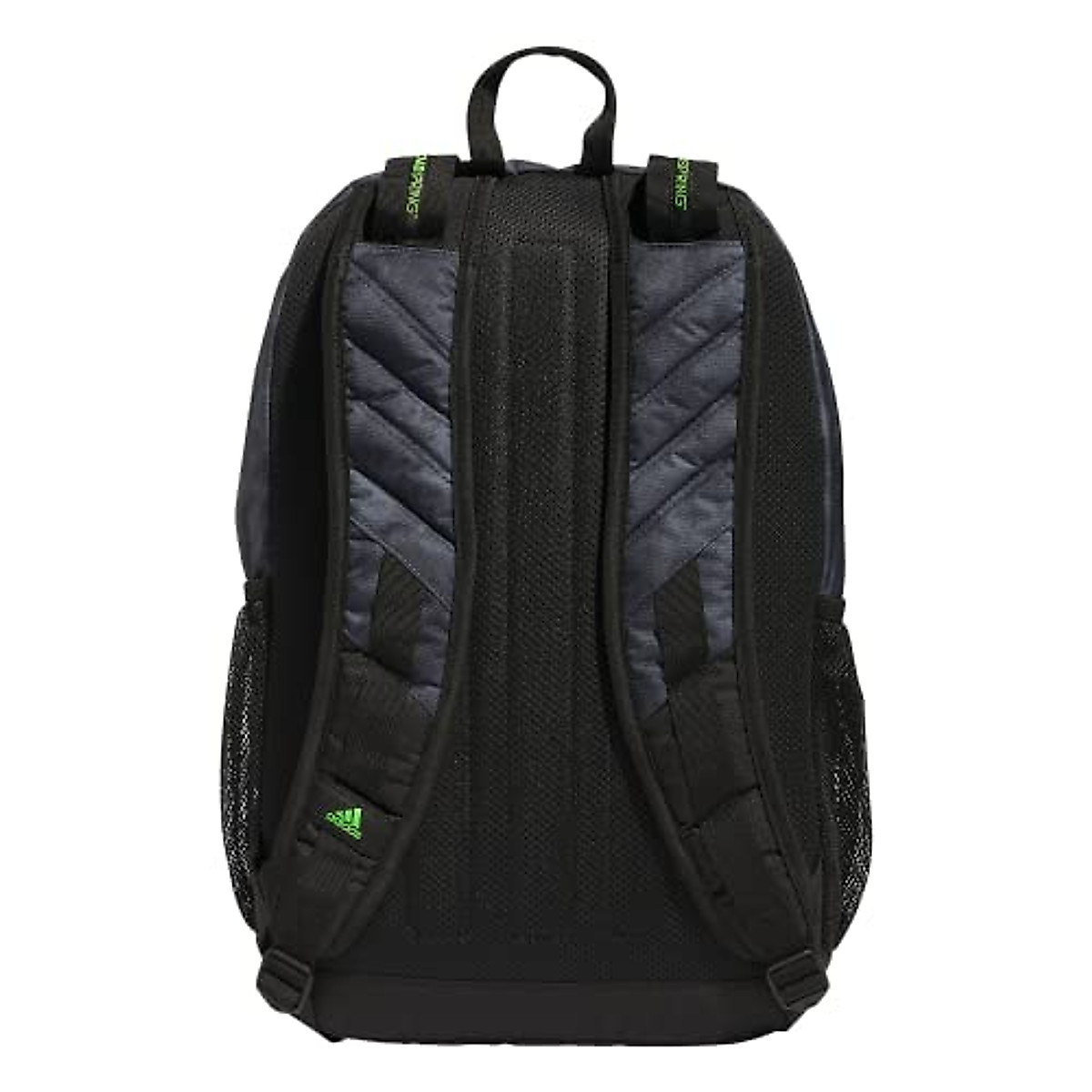 adidas Prime 6 Backpack, Stone Wash Carbon/Lucid Lime Green, One Size