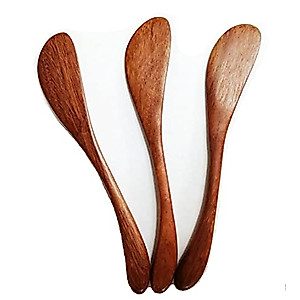 3 Pcs. x 6" Wooden Bread, Beakery, Butter, Jam Spreader Knives Red Wood
