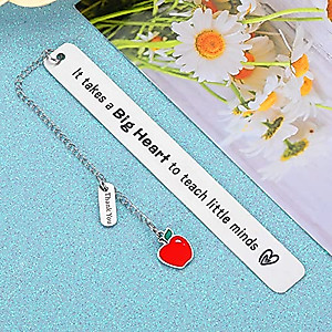 Teacher Appreciation Gifts for Women Men Teacher Appreciation Gifts in Bulk Thank You Gifts for Teachers It Takes A Big Heart Bookmark Teacher Gifts from Student Graduation Retirement Gift for Teacher