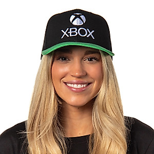 Xbox Mens' Gaming Logo Snapback Hat Adult Precurve Adjustable Hat Cap | Perfect for Everyday Wear and Video Game Fans Black