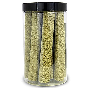 Timothy Puff Sticks - Healthy Natural Timothy Hay Chew Treat - High Protein, High Fiber - Guinea Pigs, Rabbits, Chinchillas, Prairie Dogs, Degus, Hamsters, Rats, Tortoises & Other Herbivores