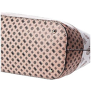 GUESS Cessily Dome Satchel, White Multi